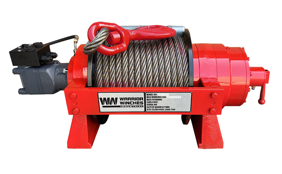 Warrior 25JR Industrial 55,000lbs Hydraulic Winch | Warrior Winches