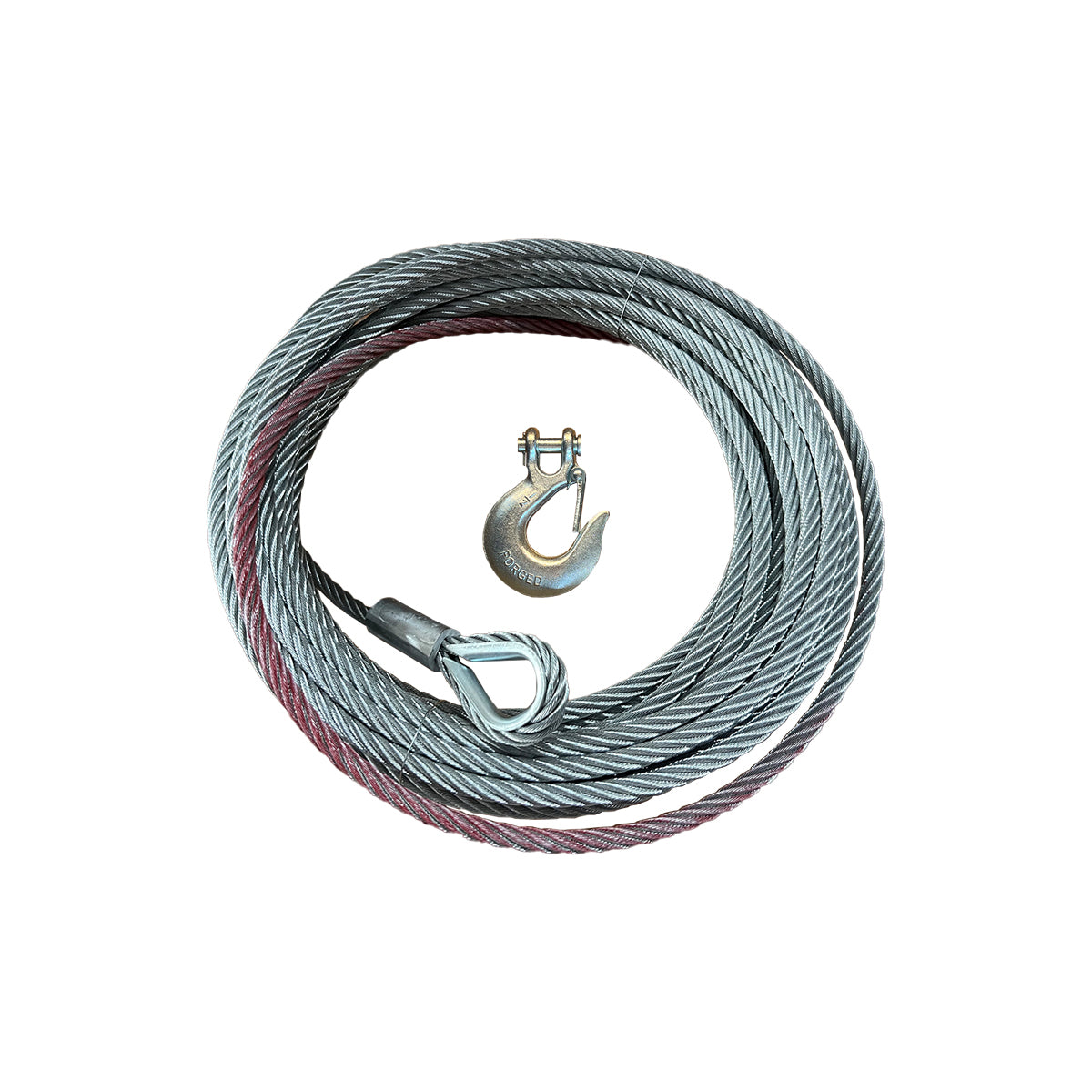 Steel Cable with Hook B2500800 | Warrior Winches