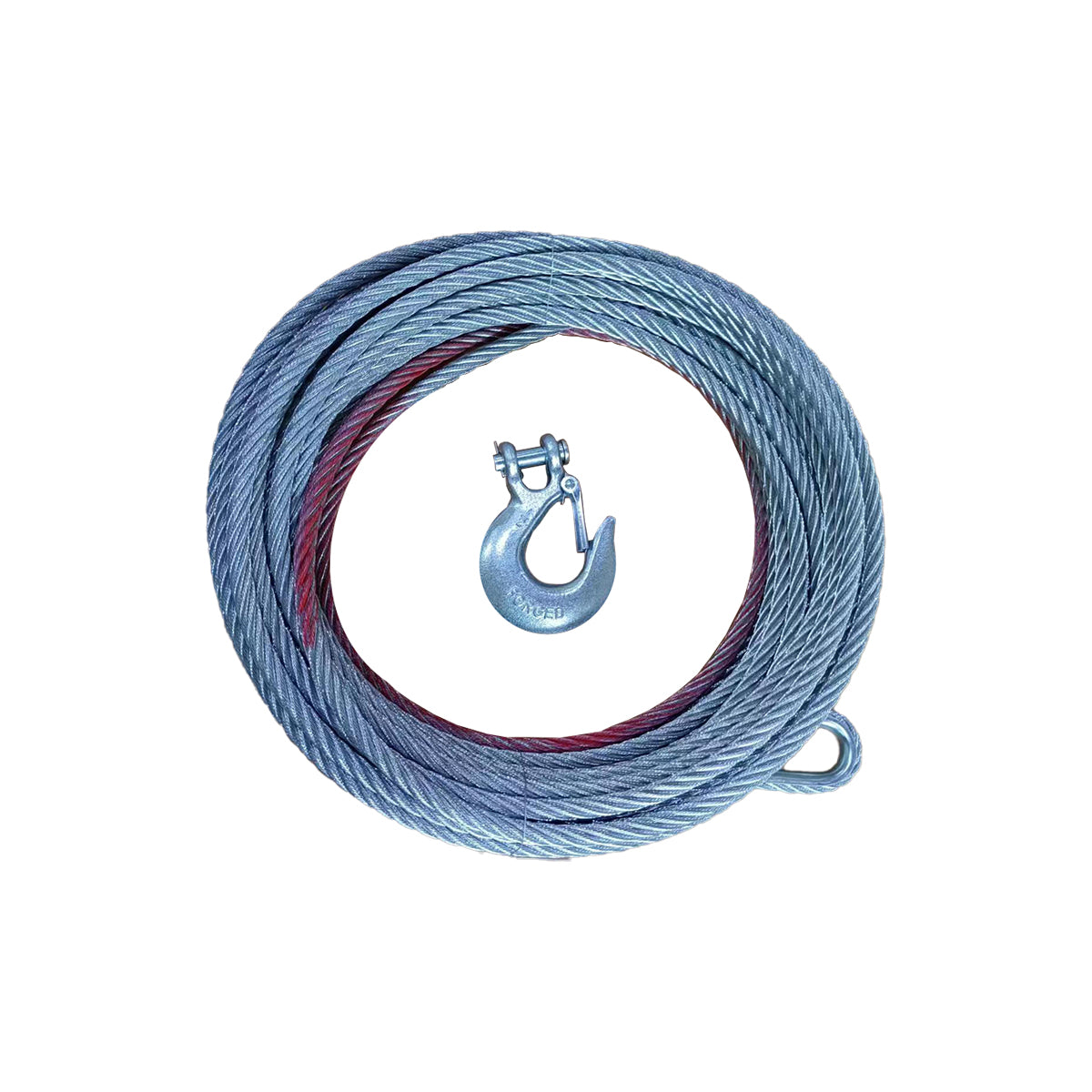 13/32" x 98.4' Steel Cable with Hook | Warrior Winches