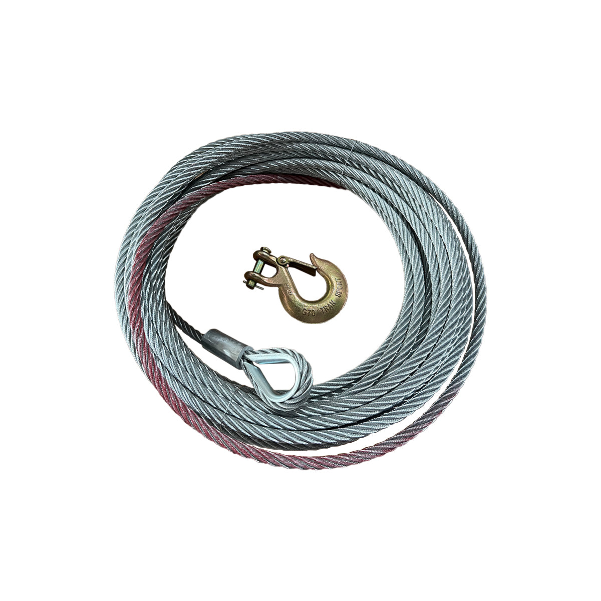 15/32" x 86.9' Steel Cable with Hook | Warrior Winches