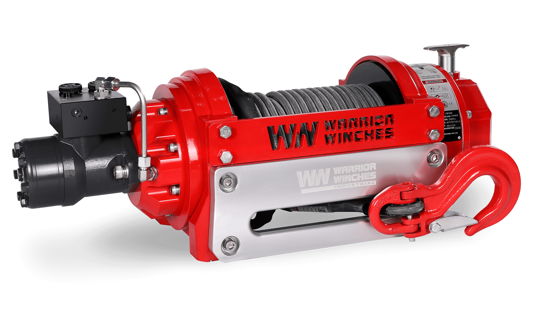 RV15 15,000lb (6.8 Ton) Hydraulic Winch - Syn Rope | Warrior Winches