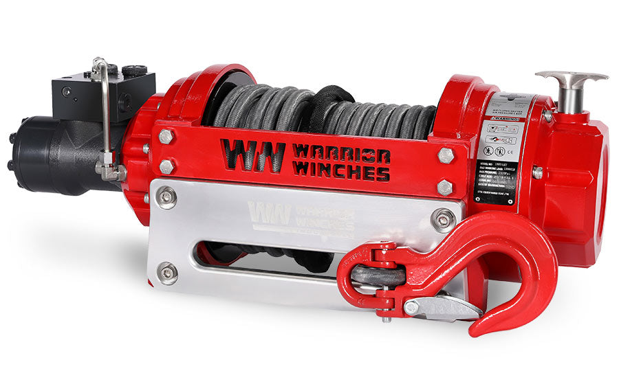 Warrior RV18000 8.1 Tonne Hydraulic Winch with Synthetic Rope | Warrior Winches