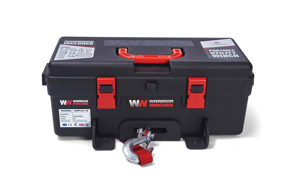 Warrior Trojan Portable 4000lb Electric Winch | Warrior Winches