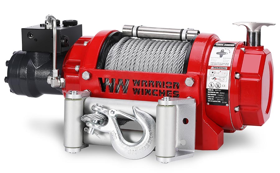 Warrior RV8000 Short Drum Hydraulic Winch with Steel Rope | Warrior Winches