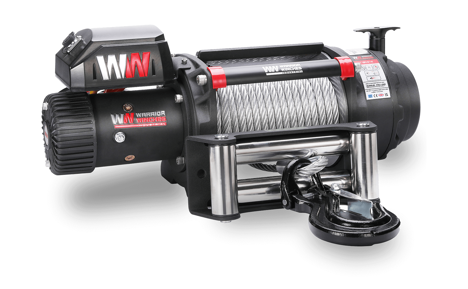 Warrior T1000-180 18000lb Severe Duty Winch with Steel Rope | Warrior ...