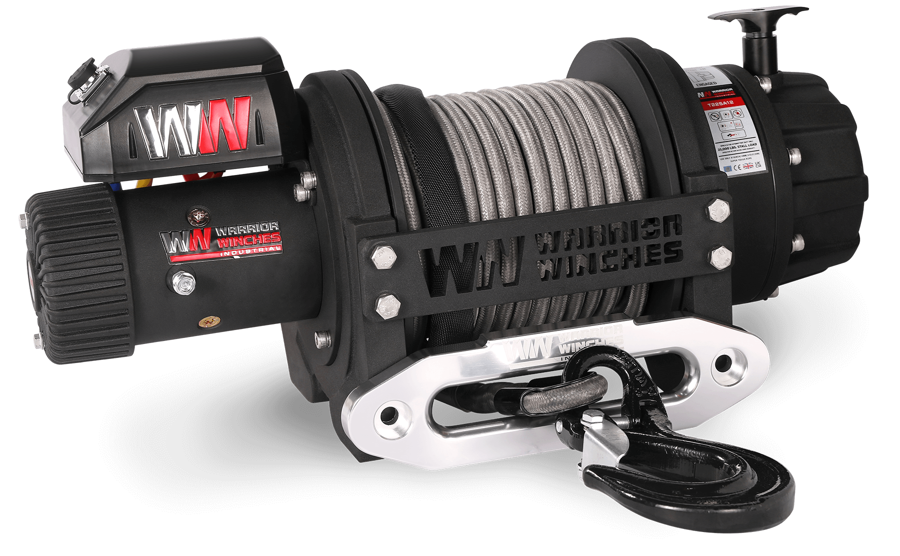 T1000 25,000lb Severe Duty Winch - Synthetic Rope | Warrior Winches